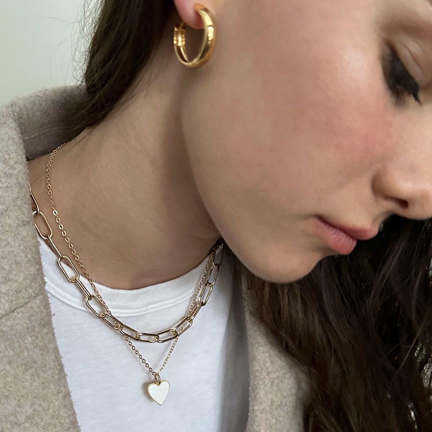 Alexis Necklace | Paperclip Chain – Steel Daisy